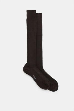 Falke Herren - Kniestrumpf No. 7 dunkelbraun