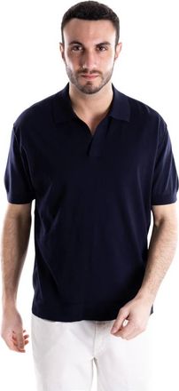 Paolo Pecora Homme, Tops, Bleu, Taille: 3XL Polo Structur&eacute; en Coton