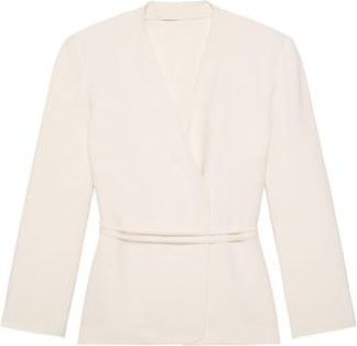 Calvin Klein Blazer textur&eacute; brillant avec ceinture