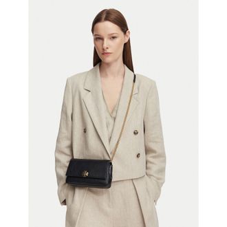 Tory Burch Handtasche Tory Burch Quilted Chain Wallet 186041 Schwarz