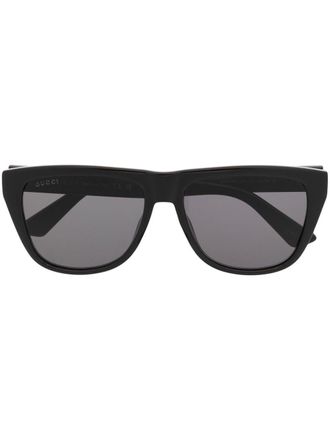 Gucci lunettes de soleil &agrave; monture carr&eacute;e - Noir