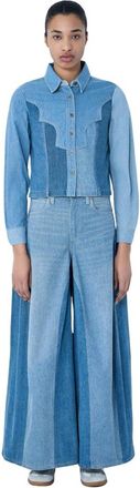 Levi's Femme, Blouses et Chemises, Bleu, Taille: 38 FR Roper Shacket