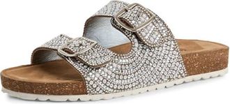 Tamaris 1-27415-44 Pantoufles pour femme, Silver Glam, 38 EU, Silver Glam, 38 EU