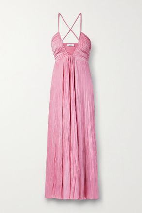 A.L.C. Angelina Maxikleid Aus Satin In Knitteroptik - Pink