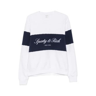 Sporty & Rich Damen, Sweatshirts & Hoodies, Wei&szlig;, XSGr&ouml;&szlig;e