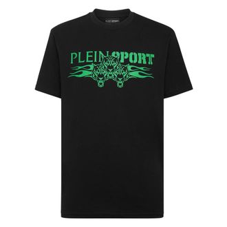 Plein Sport Homme, Tops, Noir, Taille: XS T-Shirt Col Rond Tiger