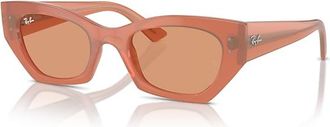 Ray-Ban Zena Bio-based Sonnenbrillen Cloudy Cannella Fassung Orange Glas 49-22