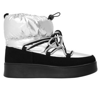 Steve Madden Zienna Schneestiefel f&uuml;r Damen, Blockabsatz (Silber)