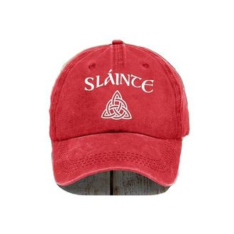 Generic St. Patricks Day Slainte Baseball Cap Slainte Ball Cap St Patrick Day Baseball Cap, Rouge, M