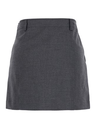 Dunst Tech Fabric Mini Skirt - Gray