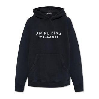 Anine Bing Femme, Sweatshirts et sweats &agrave; capuche, Noir, Taille: 38 FR Sweat &agrave; capuche Noir