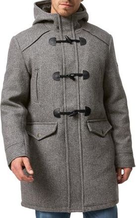 Indicode Hommes Liam Coat | Manteau dhiver duffle-coat Grey Mix XL