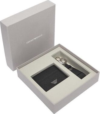 Emporio Armani Kartenetui und Schl&uuml;sselanh&auml;nger Set EM003598 AF13805 UC001 Schwarz