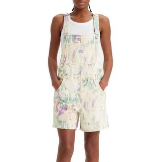Levi's Womens Vintage Shortalls Shorts, Watercolor World SHO, XXS
