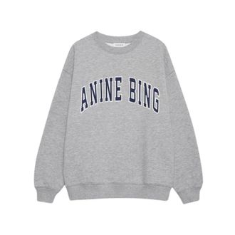Anine Bing Homme, Sweatshirts et sweats &agrave; capuche, Gris, Taille: XS Sudadera Spencer logo