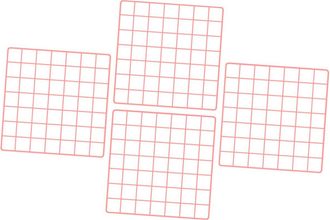 NUOBESTY 4 St&uuml;ck Wandhalterungen aus Robustem Eisennetz Rosa Fotowand Dekor zum Aufh&auml;ngen Von Fotos und Kreatives Wandbehang Ornament f&uuml;r M&auml;dchenzimmer