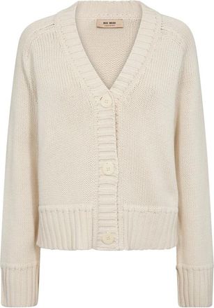 Mos Mosh MOS Mosh, Femme, Pulls, Beige, Taille: 42 FR Rola Bine V-Neck Knit Cardigan