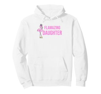 BDAZ Flamazing Daughter M&auml;dchen Frauen Rosa Blau Flamingo Strand Pullover Hoodie