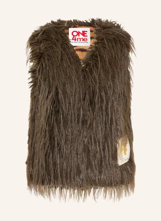 Grace Grace Kunstpelz-Weste braun