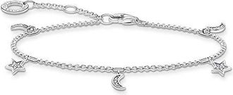 Thomas Sabo A1994 Bracelet étoile et lune en argent sterling 925, 16,00-19,00 cm, Argent sterling, Non applicable