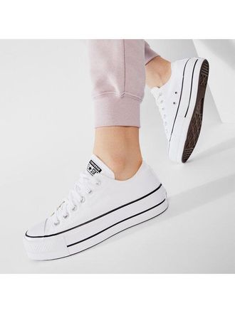 Converse Sneakers aus Stoff Chuck Taylor All Star Lift Ox 560251C Wei&szlig;