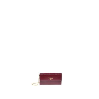 Pollini Femme, Sacs, Rouge, Taille: ONE Size Portefeuille textur&eacute; en similicuir