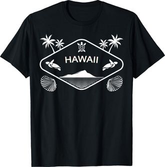 Cervera & Team Hawaii Hawaii Palmen Meeresschildkröte Big Island Owyhee Souvenir T-Shirt