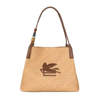 Etro Libra Large Raffia Tote - - Bags - Damen - Beige - ONE SIZE
