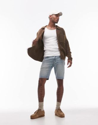 Levi's 405 Standard - Jeans-Shorts in heller Waschung-Blau