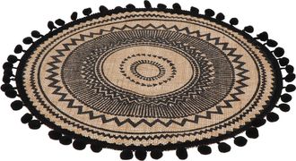 BESPORTBLE Geflochtener Runder Tischuntersetzer aus Jute Hitzebest&auml;ndige Dekorative Isolierunterlage f&uuml;r Esstisch Kratz und Fleckschutz Haushalt Platzset