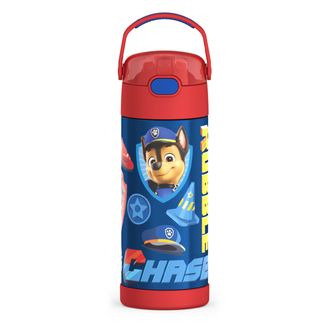 Thermos 410ml Edelstahl FUNtainer Flasche mit Strohhalm, Paw Patrol, 12 Stunden kalt, Double Wall
