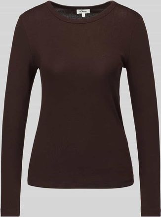 s.Oliver Red Label Slim Fit Langarmshirt aus reiner Baumwolle