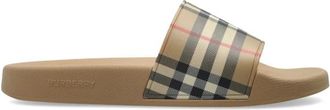 Burberry Femme, Chaussures, Beige, Taille: 37 EU Check Slides