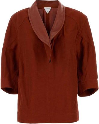Bottega Veneta Femme, Blouses et Chemises, Rouge, Taille: 38 FR Oversized Collar Shirt