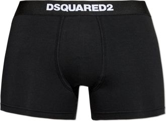 Dsquared2 Homme, Sous-v&ecirc;tements, Noir, Taille: S Boxer Shorts en Coton avec Logo