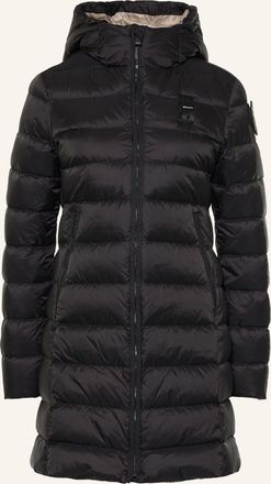 Blauer Lightweight-Daunenmantel Agnes schwarz