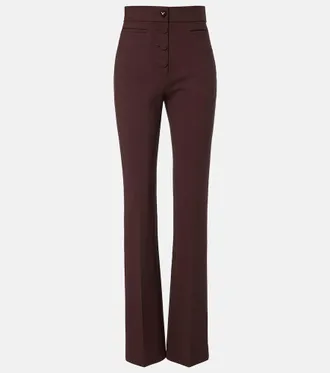 Valentino Gerade Hose VGold aus einem Wollgemisch