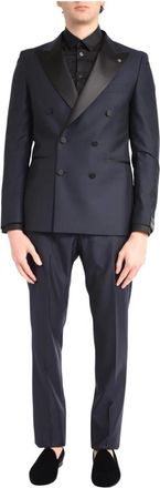 Tagliatore Homme, Costumes, Bleu, Taille: L Double Breasted Suits
