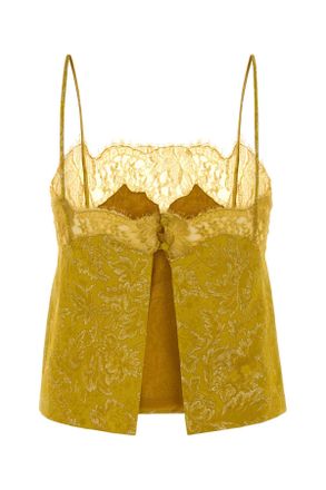 Saint Laurent Brocart Camisole - Gold