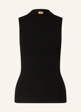 HUGO BOSS Stricktop Feskies schwarz