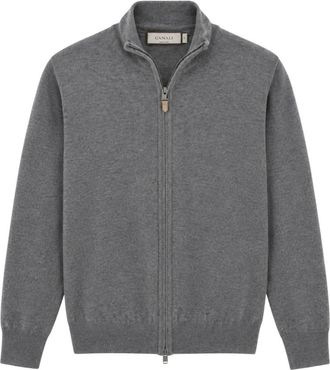 Canali Cardigan de voyage zipp&eacute; - Homme - Pulls - Gris - Taille: XL