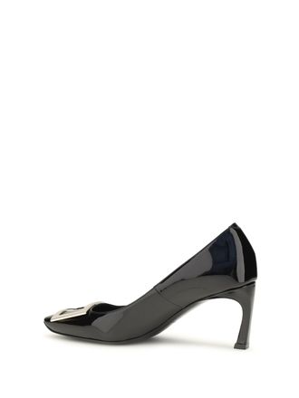 Roger Vivier Womens Pumps Trompette Black Patent Leather Calf (bos Taurus) High Heel Shoes