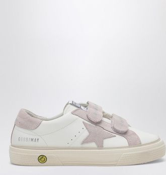 Golden Goose May School sneakers in white/pink