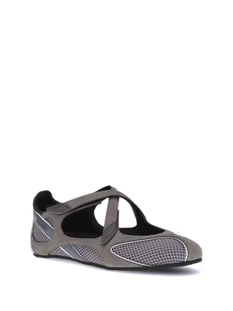 The Attico Womens Nomad Ballerinas Grey Flat Shoes