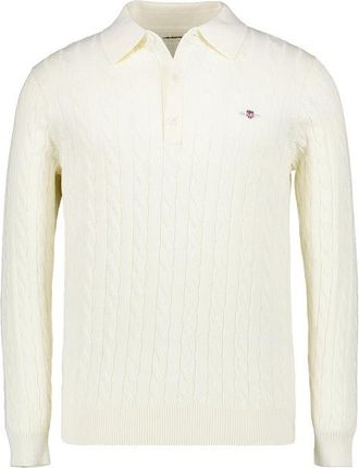 GANT Herren Pullover beige Baumwolle unifarben