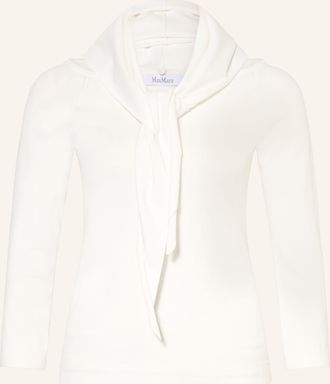 Max Mara Pullover Fenice Mit 3/4-Arm Und Abnehmbarem Dreieckstuch weiss