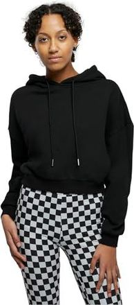 Urban Classics Ladies Cropped Heavy Hoody Sweatshirt &agrave; Capuche, Black, M Femme