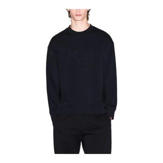 A|X Armani Exchange Rundhals-Sweatshirt mit Print und langen &Auml;rmeln - - Sweatshirts & Hoodies - Herren - Blau - 2XL