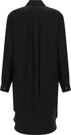 J.W.Anderson Tuxedo Drape Silk Midi Dress - Black