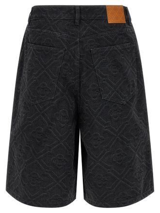 Casablanca Mens Black Cotton Bermuda Shorts